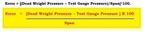 Measurement Errors Associated with Pressure Gauge