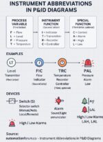 Instrument Abbreviations used in Piping and Instrumentation Diagrams
