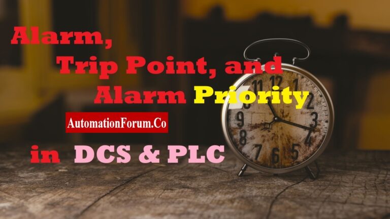 What are alarm, trip point, and alarm priority in DCS & PLC?