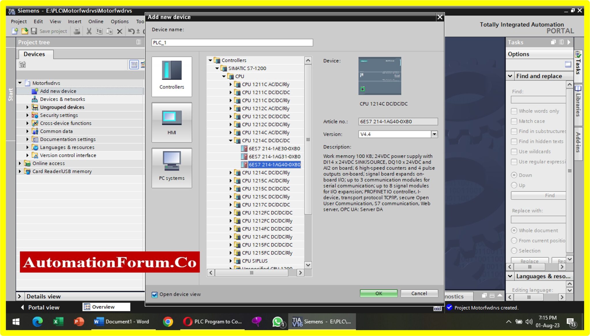 How to use Siemens TIA Portal to create PLC Ladder Logic for three ...