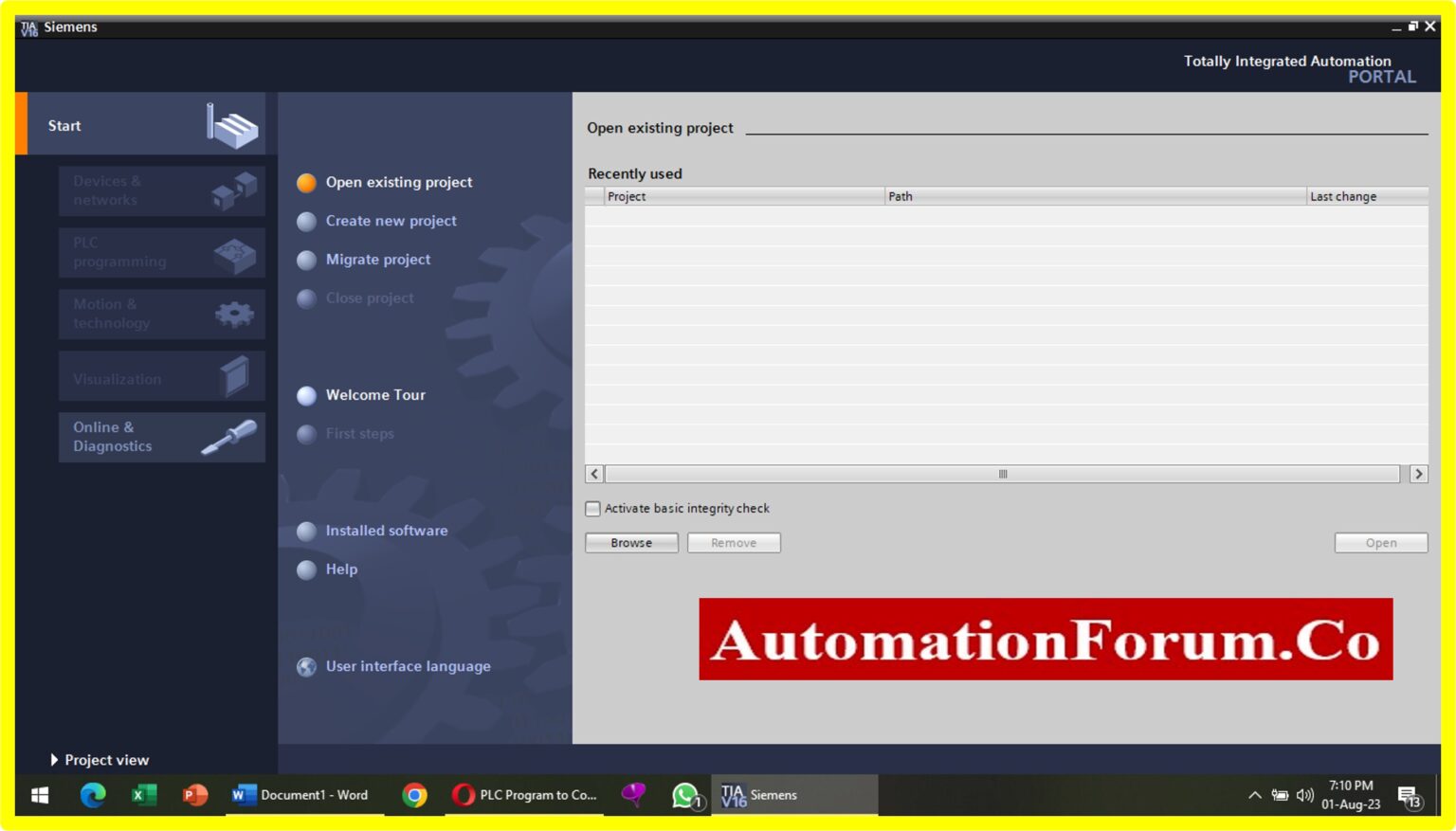 How to use Siemens TIA Portal to create PLC Ladder Logic for three phase motor Forward and Reverse