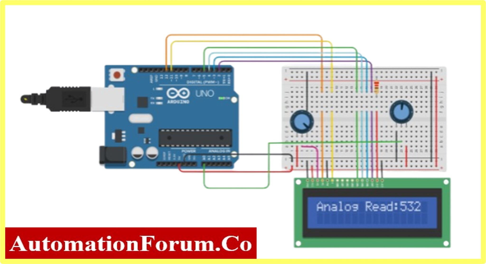 Interfacing Potentiometer and LCD with Arduino
