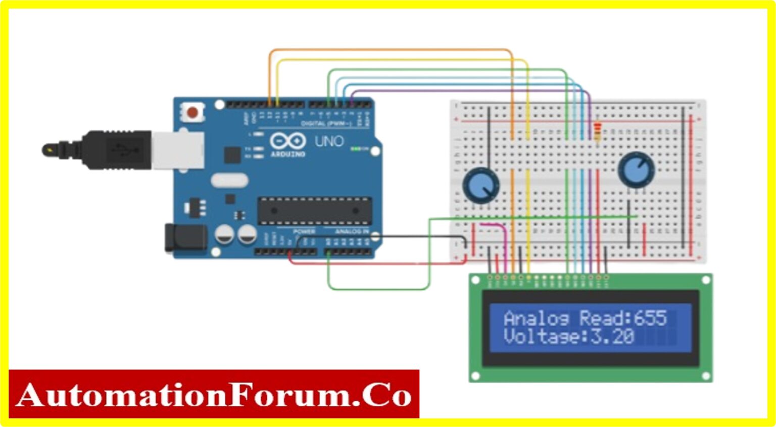 Interfacing Potentiometer and LCD with Arduino