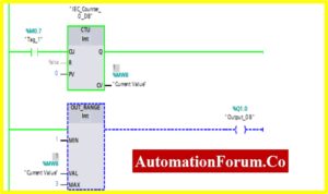 How to create and use different Comparator blocks in PLC ladder logic?