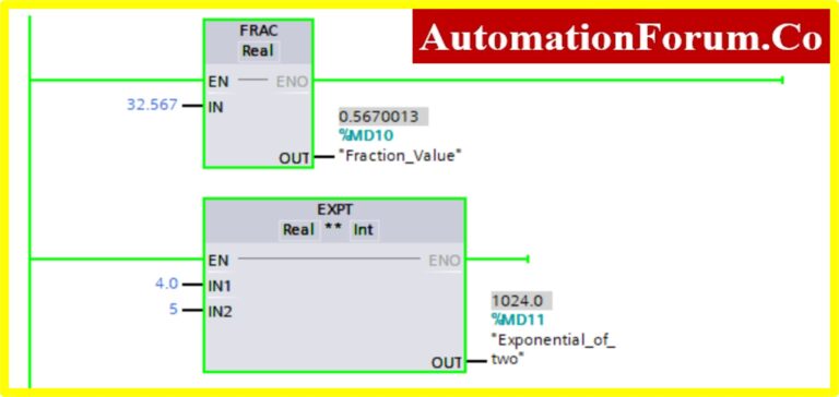 How to use Different Math Functions using the Siemens TIA Portal