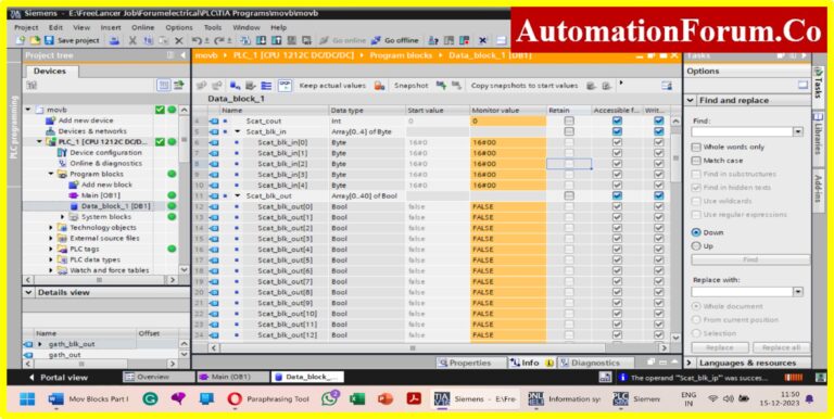How to use Different MOVE BLOCK in Siemens TIA Portal