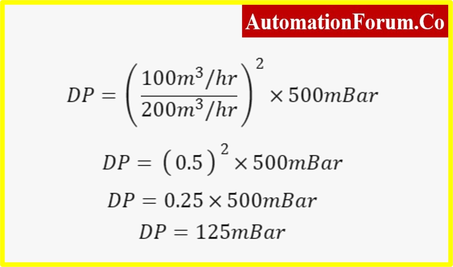 Flowrate to Differential Pressure (DP) Calculator