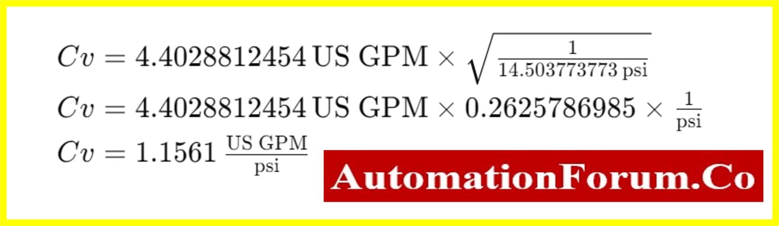 Relationship Between Cv and Kv in Control Valves