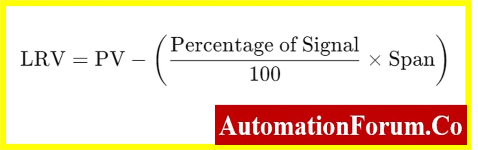 Transmitter Calibration Span, LRV and URV Value Calculator from ...