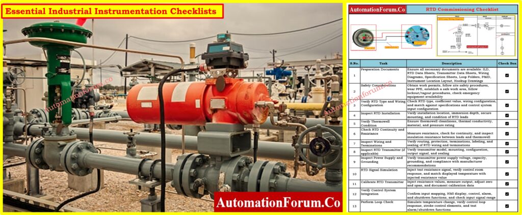 50+Collection of Essential Instrumentation and Automation Checklists