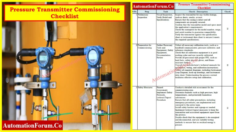 Pressure-Transmitter-Commissioning-Checklist-1 | Instrumentation and ...