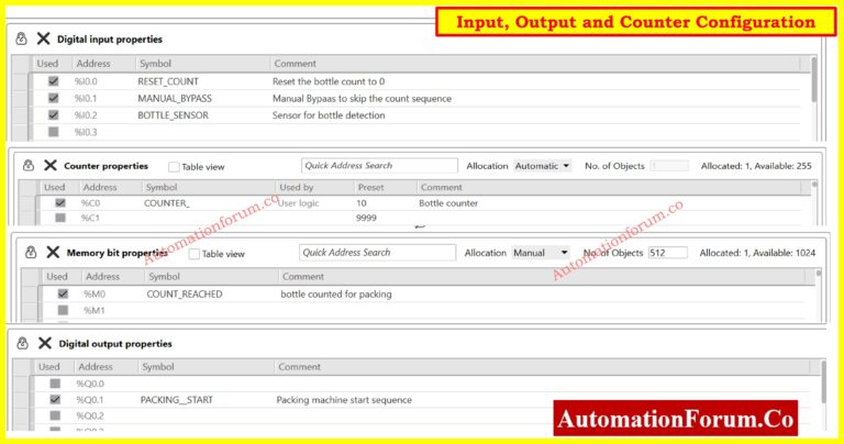 UP Counter in PLC Programming