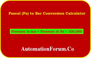 Pascal(Pa) to Bar Conversion Calculator