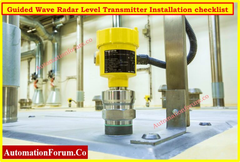Guided Wave Radar Level Transmitter Installation Checklist