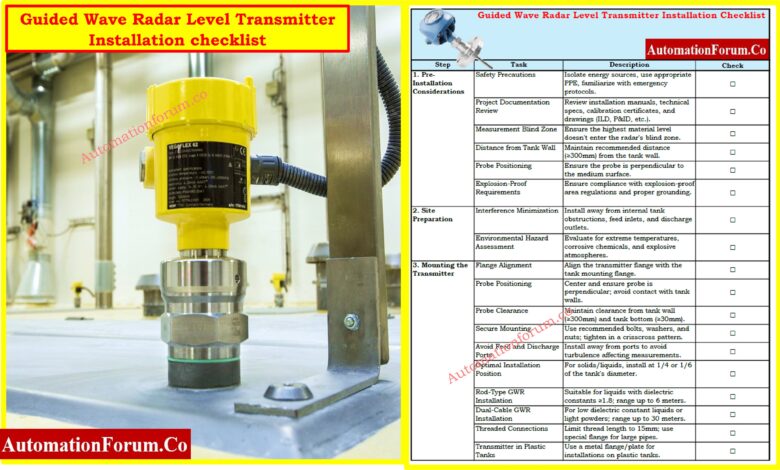 Guided-Wave-Radar-Level-Transmitter-Installation-checklist-2 ...