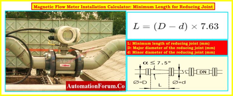 Electro Magnetic Flow Meter Installation Calculator: Minimum Length for ...