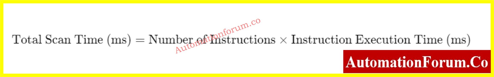 PLC Scan Time Calculator