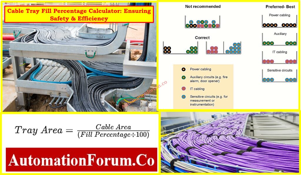 Cable Tray Fill Percentage Calculator