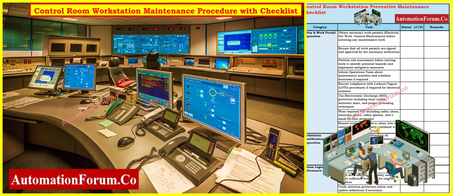 Control Room Workstation Maintenance Procedure with Checklist 1 ...