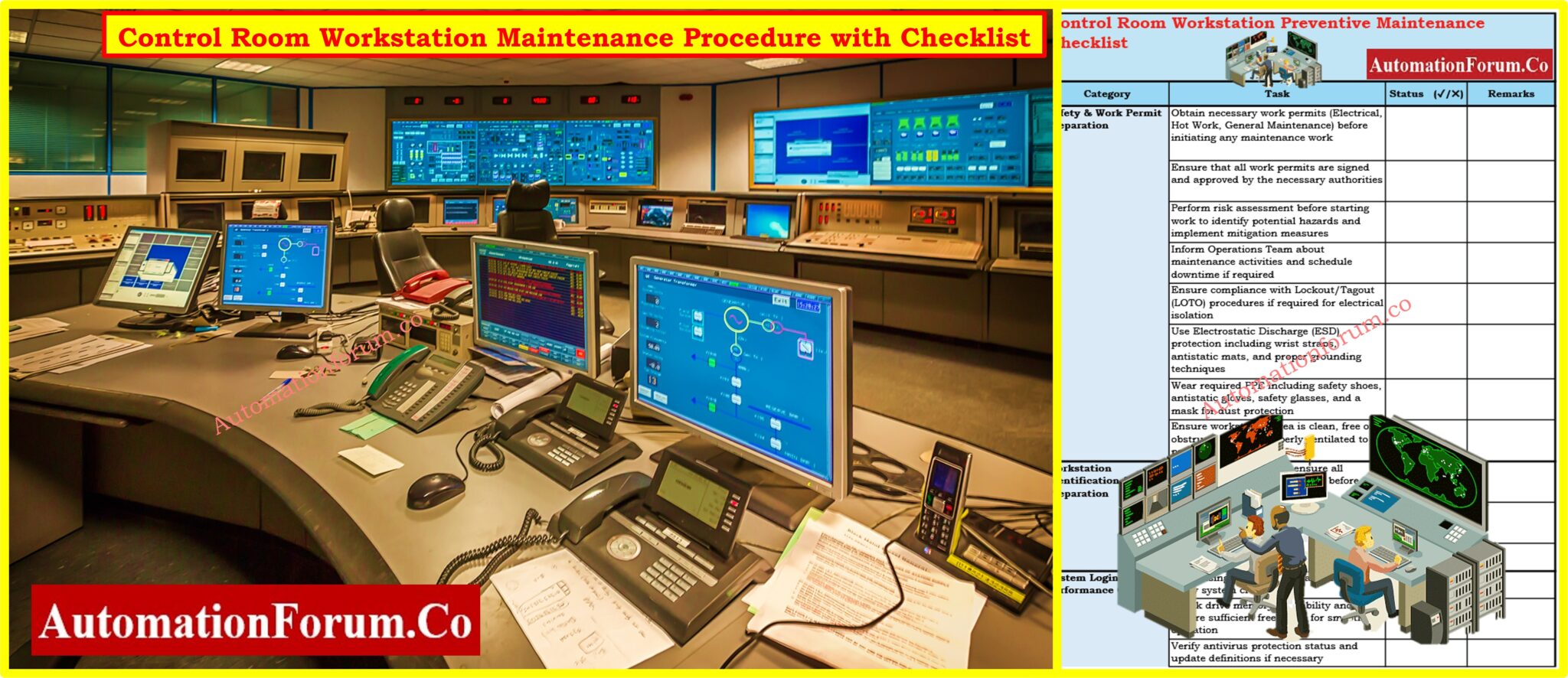Control Room Workstation Maintenance Procedure with Checklist 1 ...