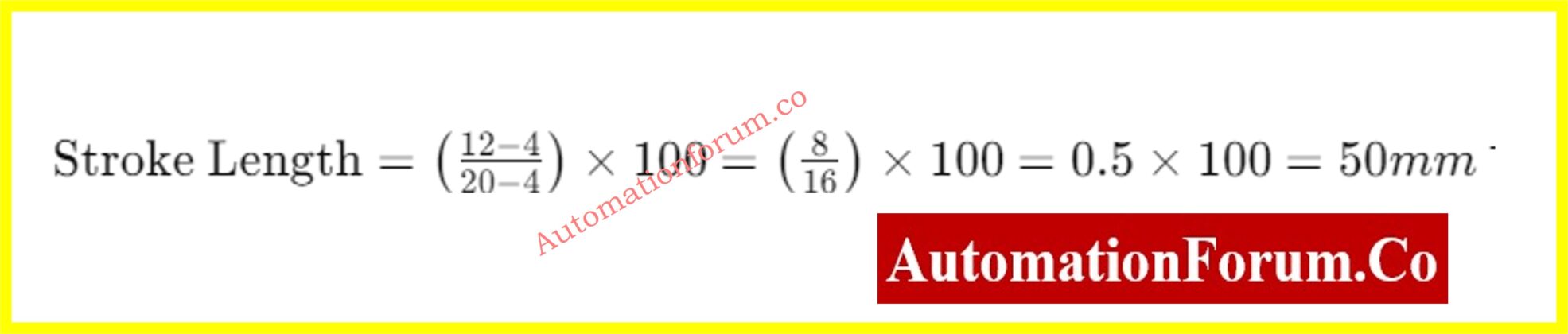 Control Valve Stroke Length Calculator