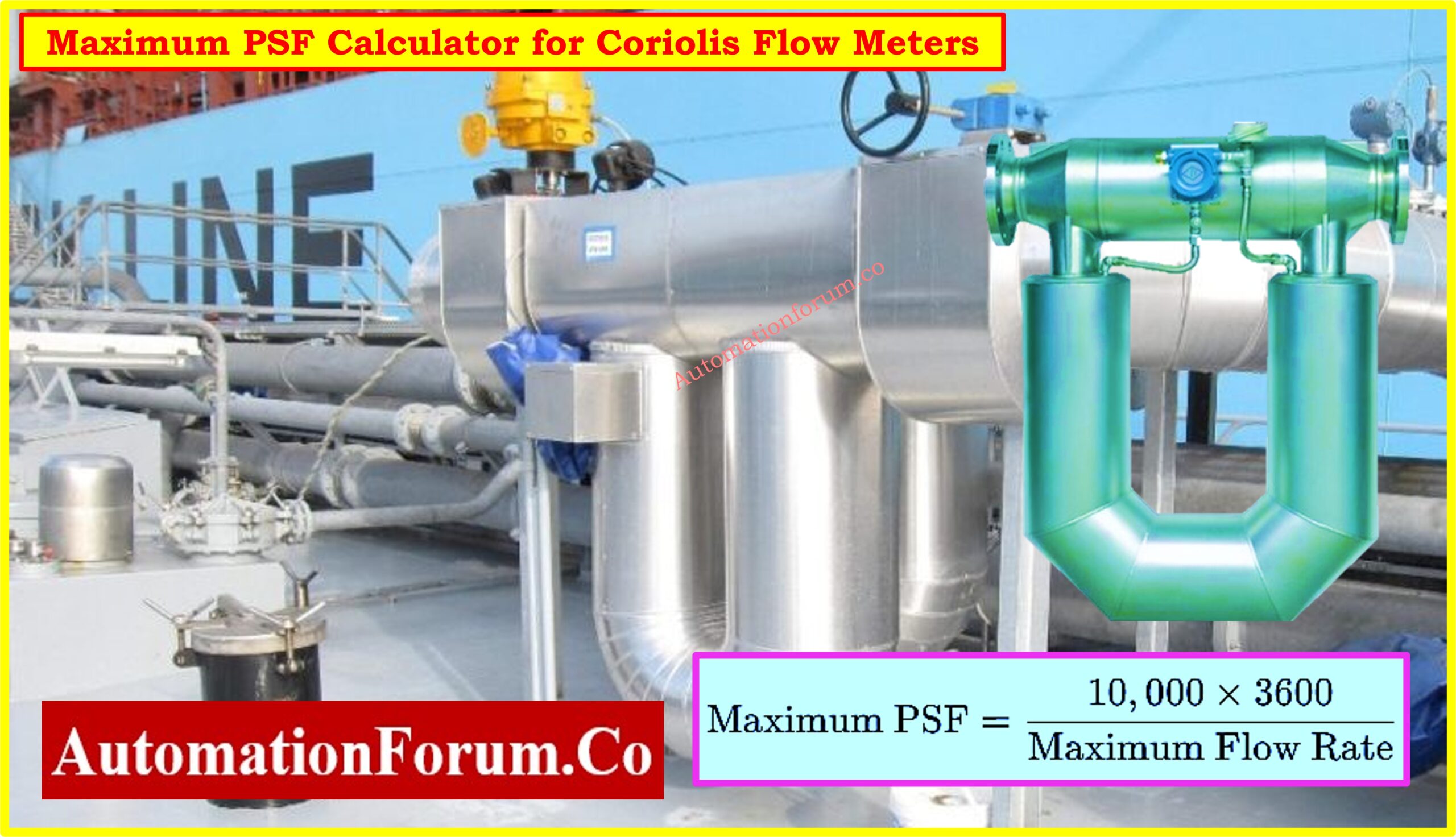Maximum PSF( Pulse Scaling Factor) Calculator for Coriolis Flow Meters