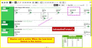 PLC Program for Motor Starter with Low-Level Switch Interlock