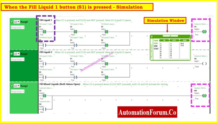 Step-by-Step PLC Ladder Logic for Automatic Liquid Mixing Process with ...