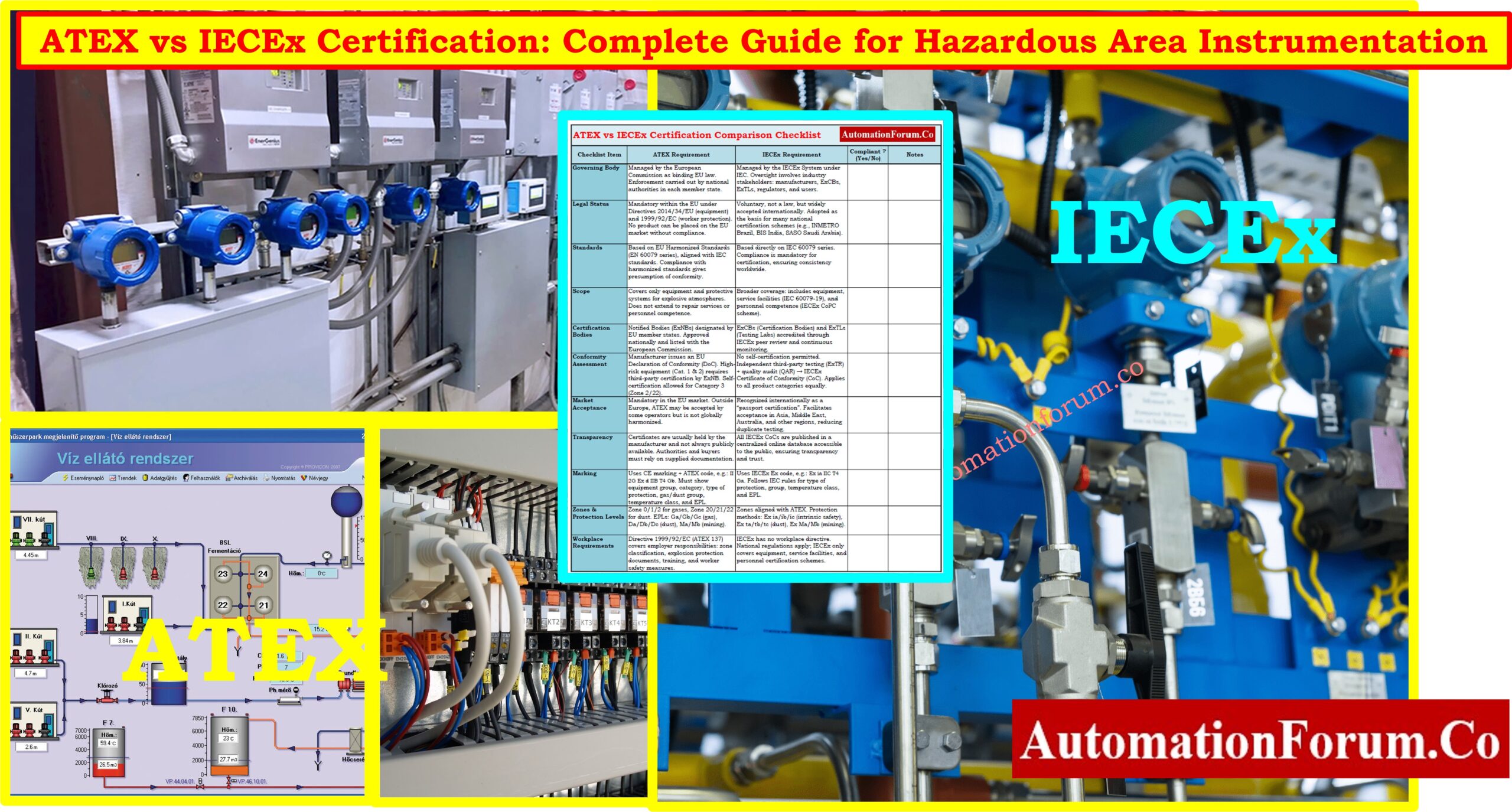 ATEX vs IECEx Certification: Key Differences for Hazardous Areas