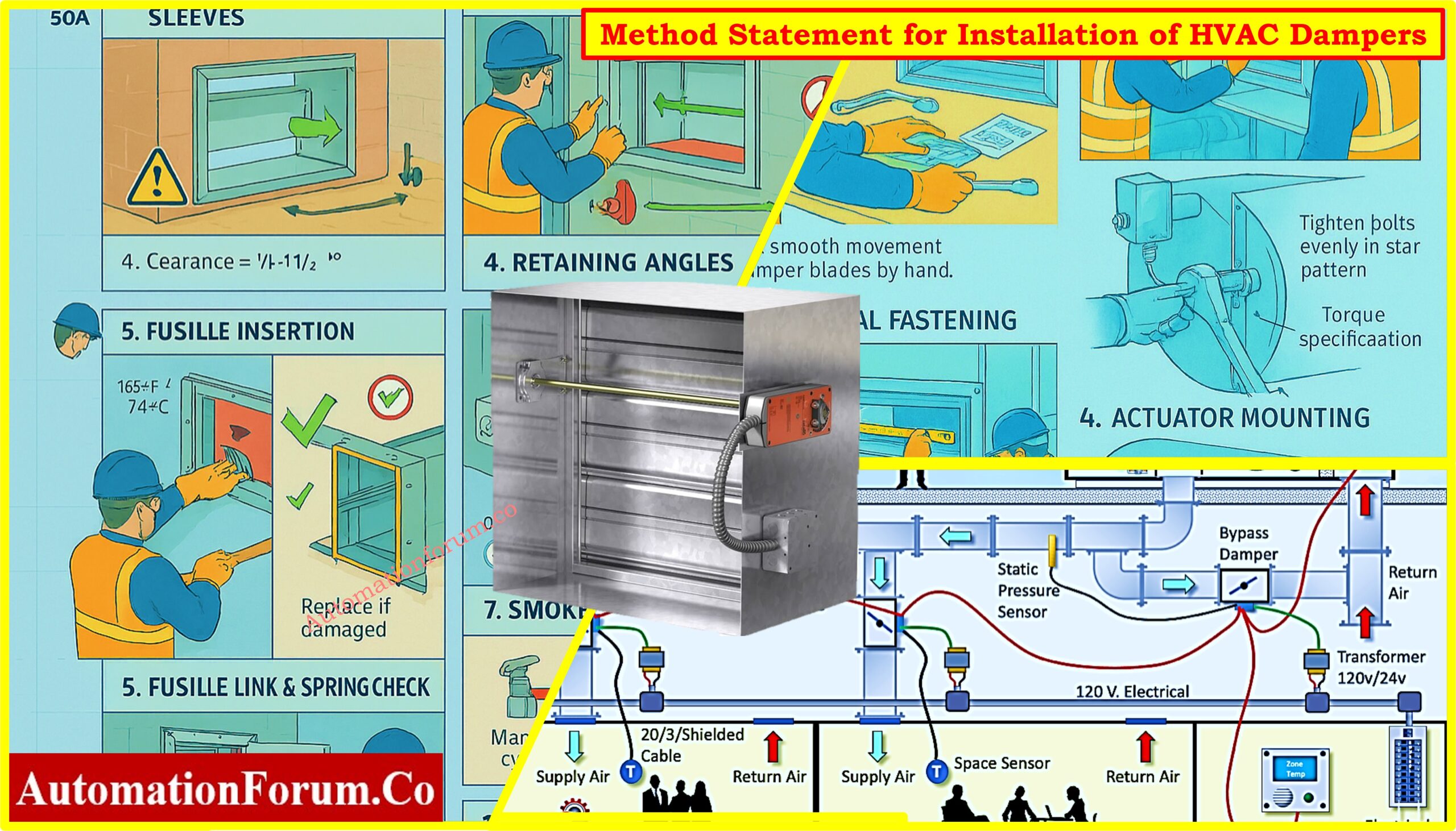 Method Statement for HVAC Damper Installation | VCD, Fire & Smoke Dampers