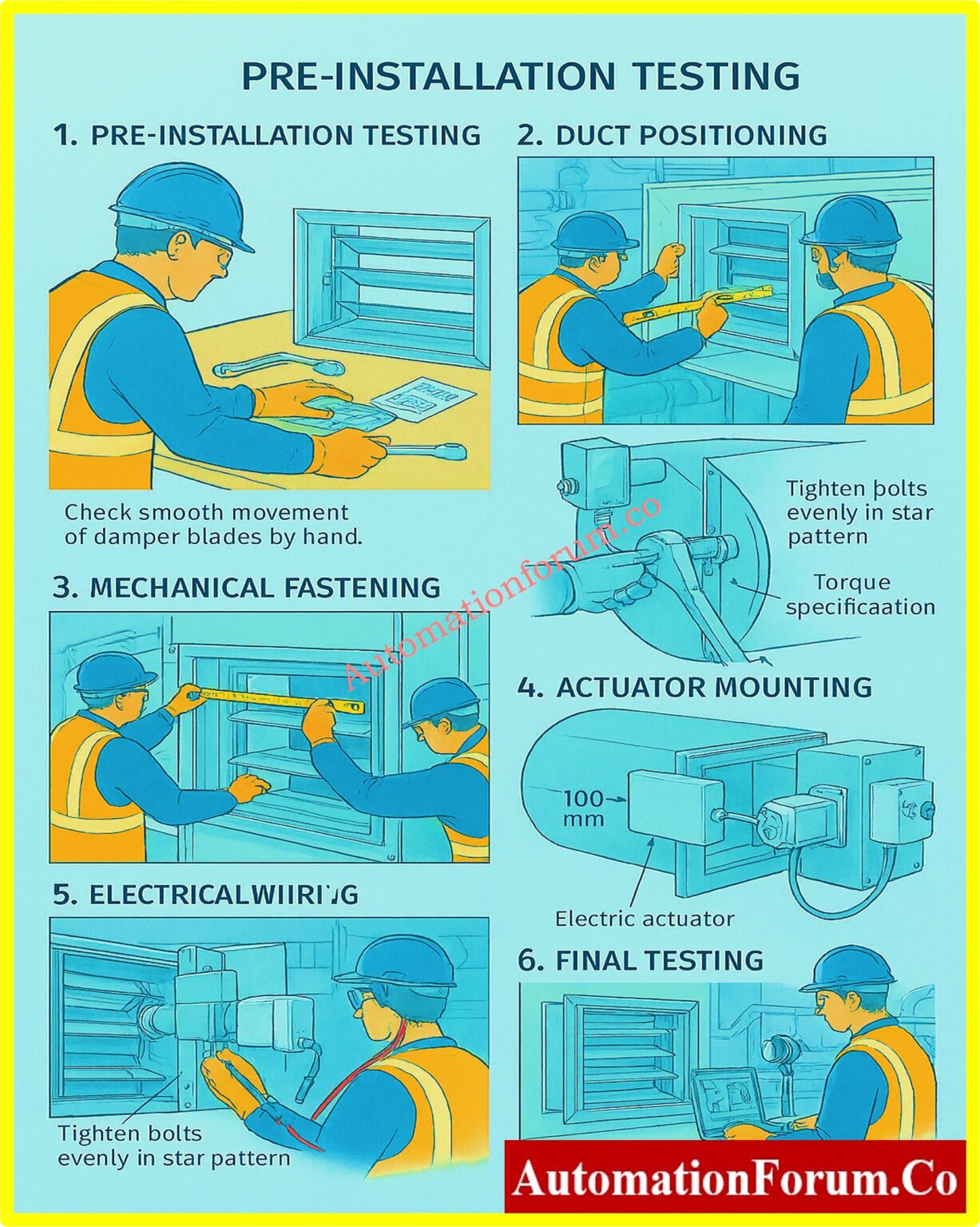 Method Statement for HVAC Damper Installation | VCD, Fire & Smoke Dampers