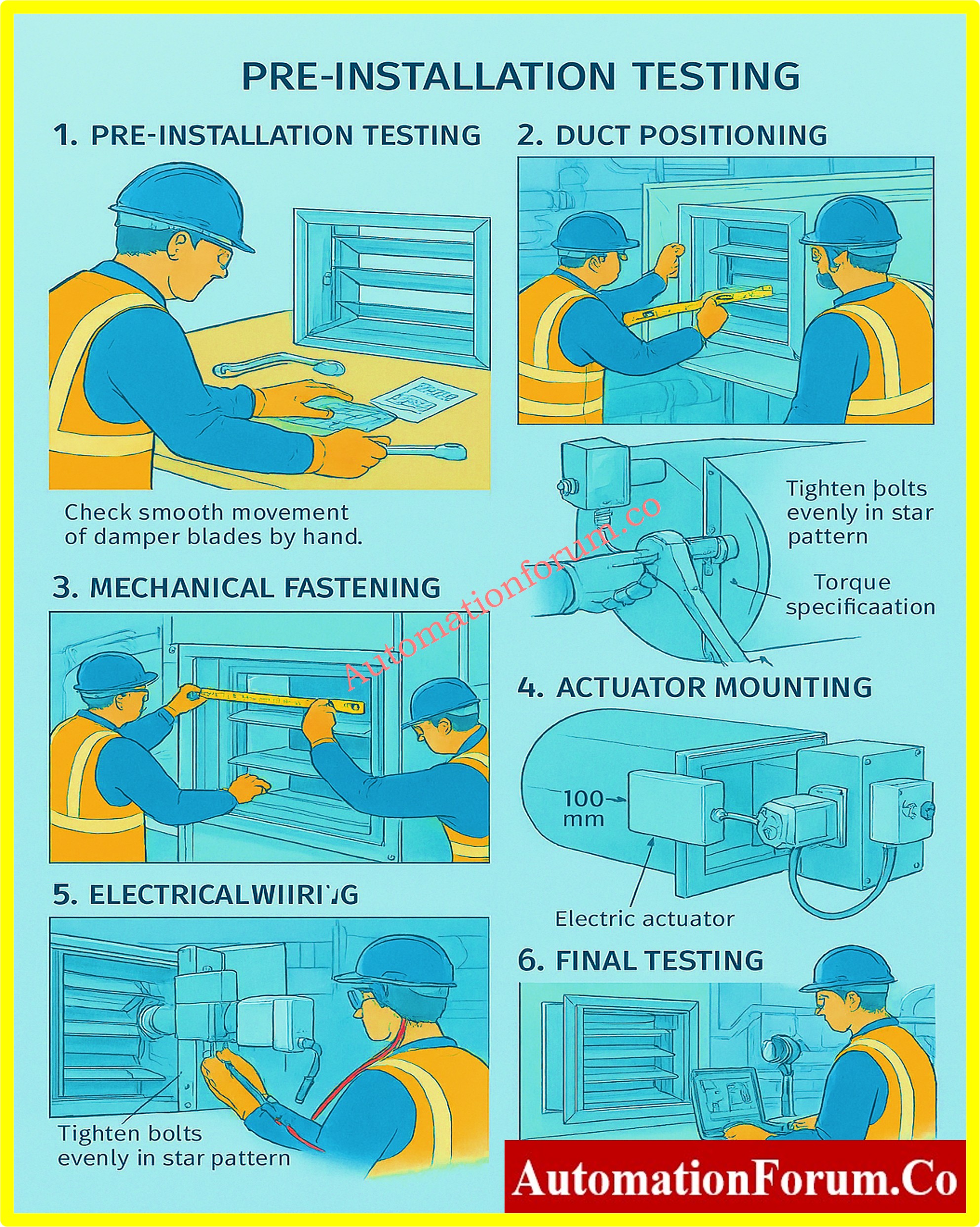 Method Statement for HVAC Damper Installation | VCD, Fire & Smoke Dampers