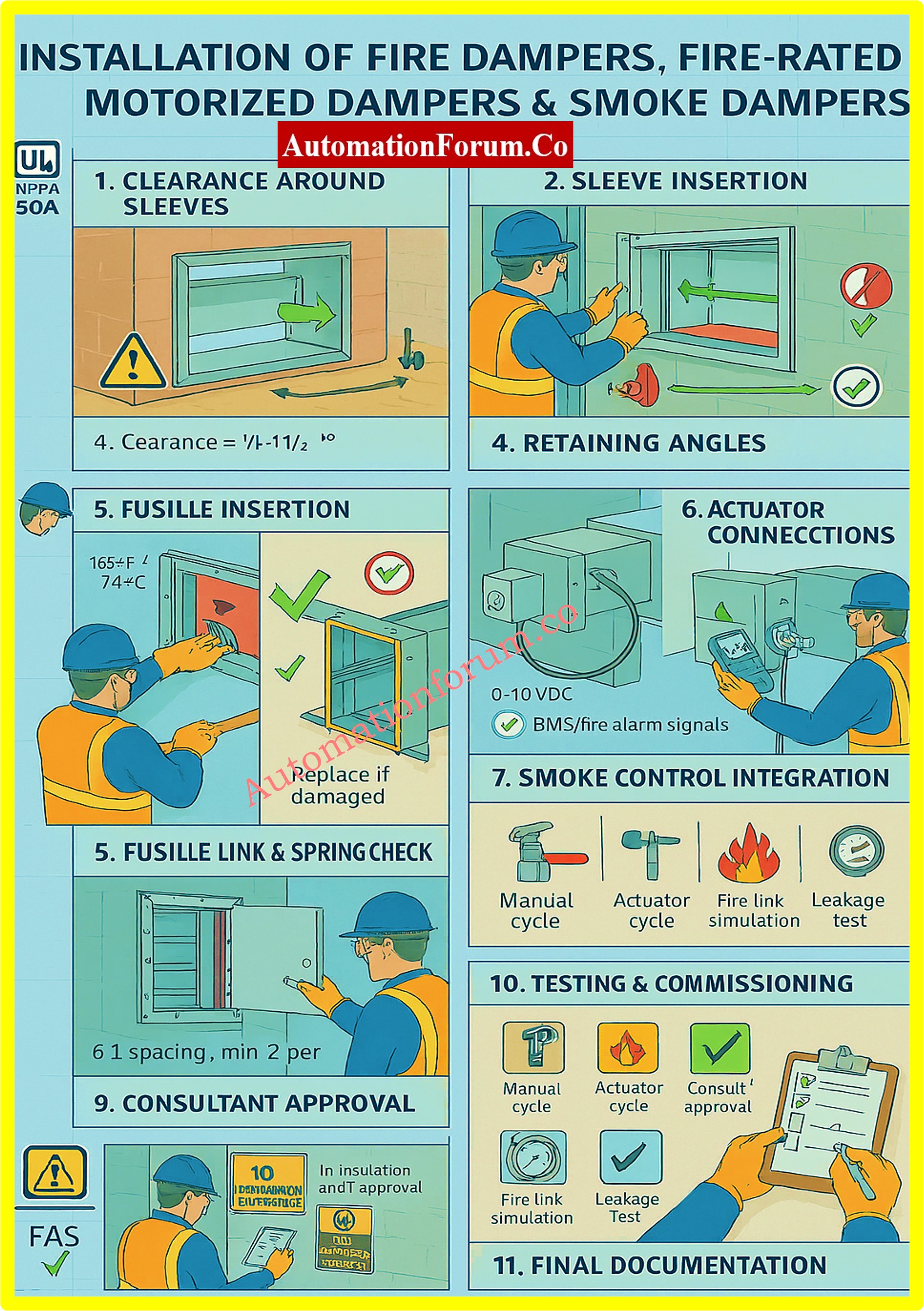 Method Statement for Installation of HVAC Dampers 4 | Instrumentation and Control Engineering