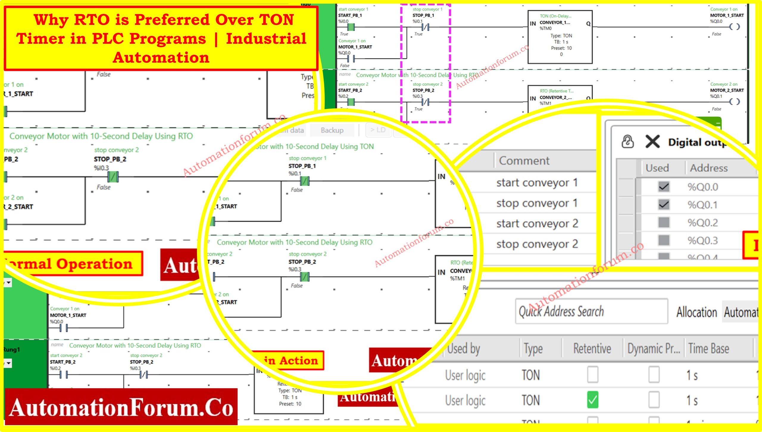 Why RTO is Preferred Over TON Timer in PLC Programs | Industrial Automation