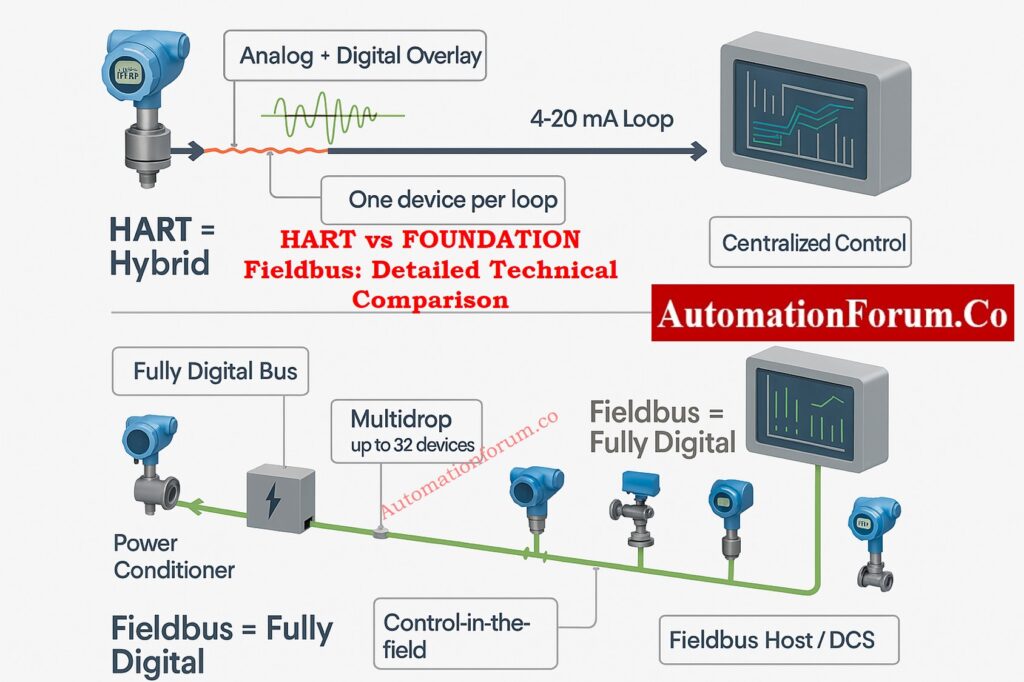 Difference Between Fieldbus and HART Communication Protocols: Detailed ...