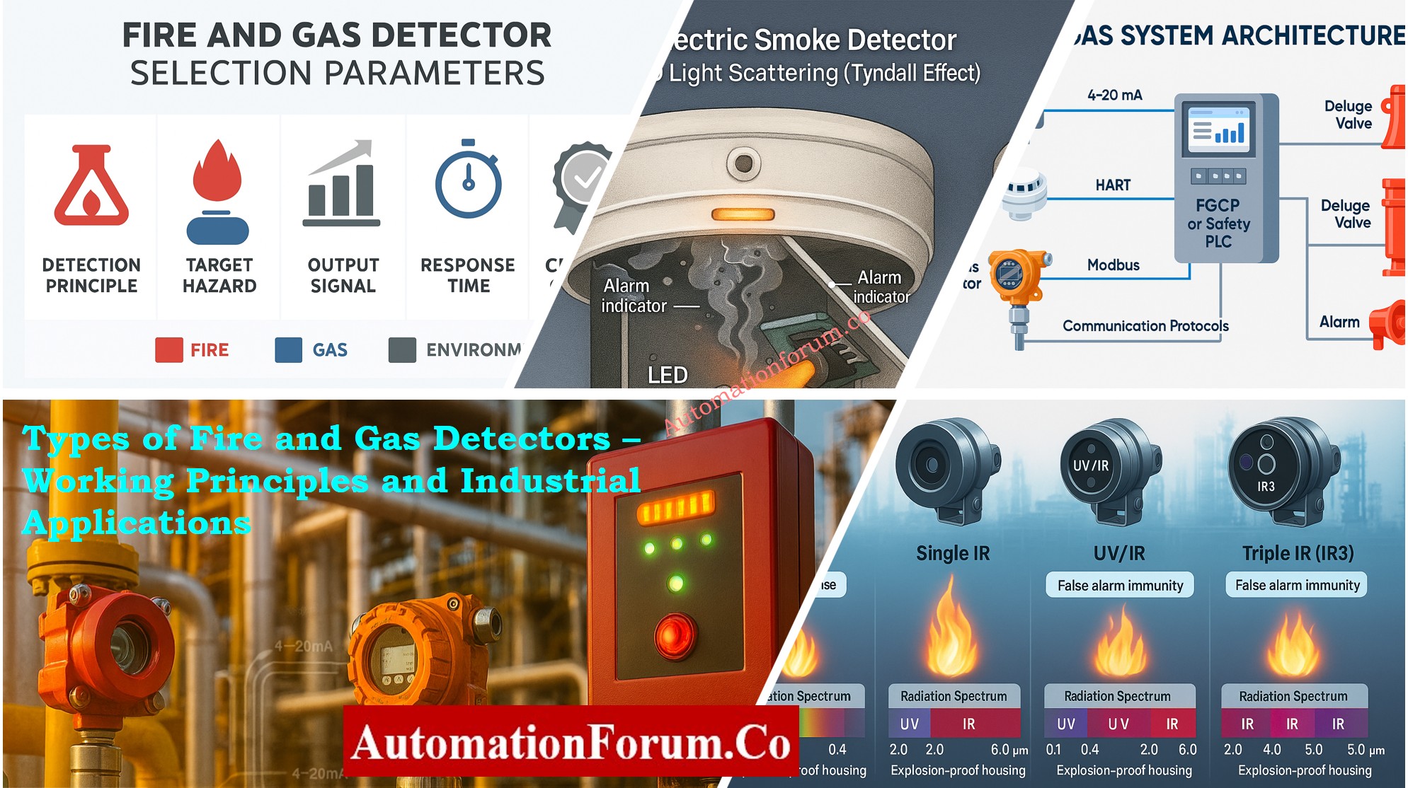 Types of Fire and Gas Detectors – Working Principles & Industrial Uses