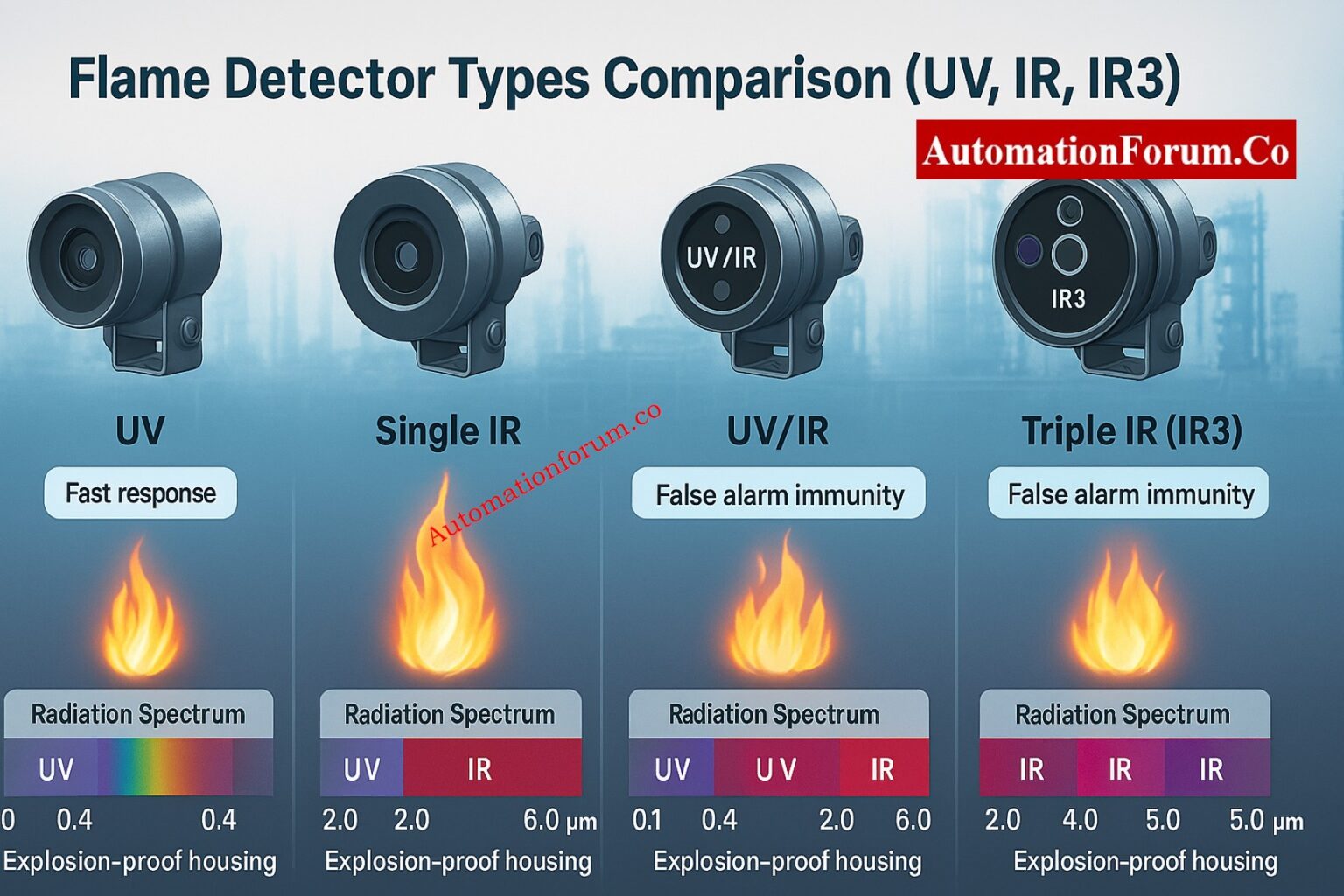 Types of Fire and Gas Detectors – Working Principles & Industrial Uses