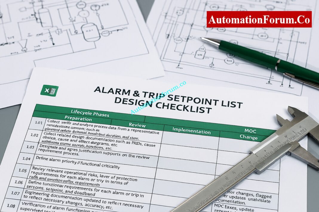 Alarm & Trip Setpoint List in Instrumentation Engineering | Complete ...