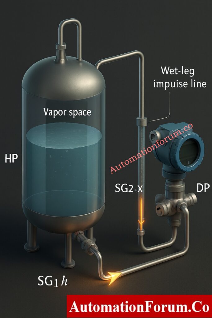 Wet-Leg Level Calculation for DP Transmitters - Complete Engineering Guide
