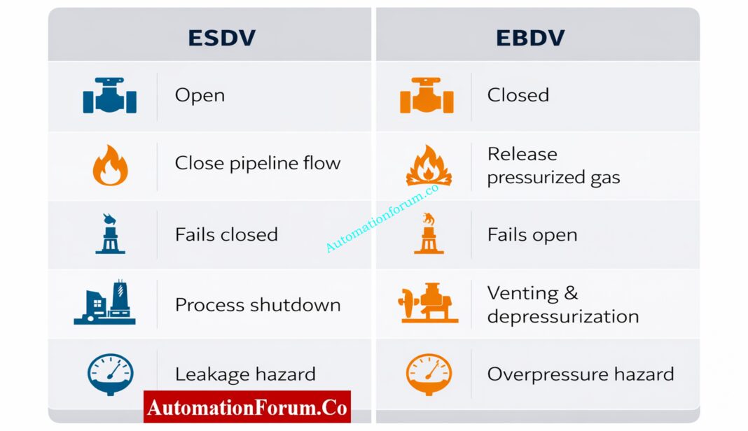 ESDV vs EBDV | Fail Close vs Fail Open Emergency Valves Explained