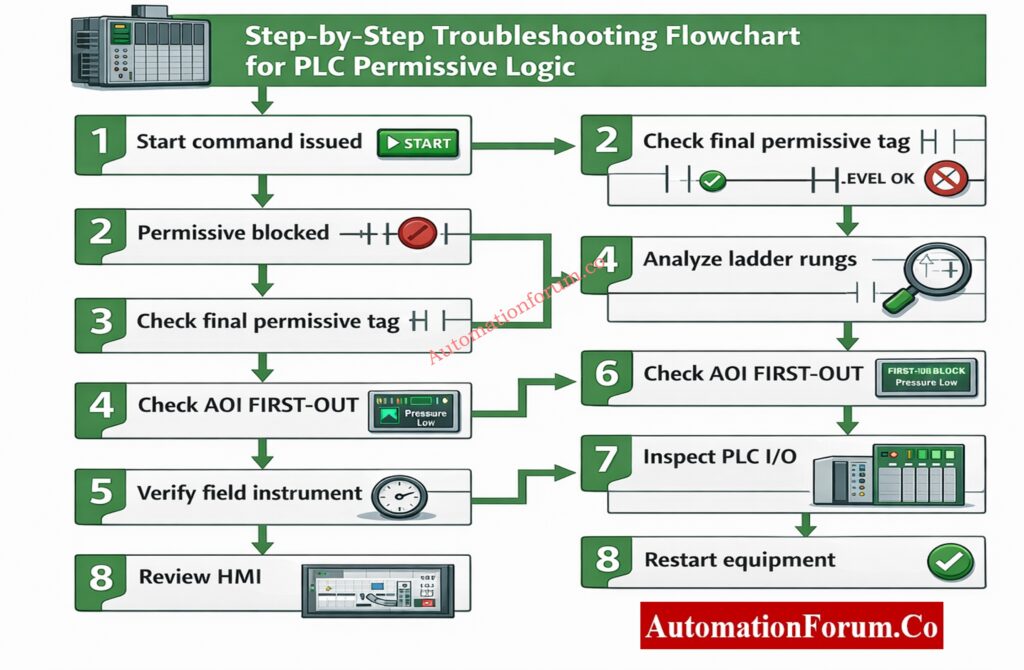PLC Permissive Logic Troubleshooting Procedure – Step-by-Step Guide