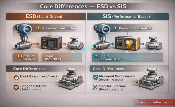 Difference Between ESD and SIS: Practical Guide with Real Industry Examples