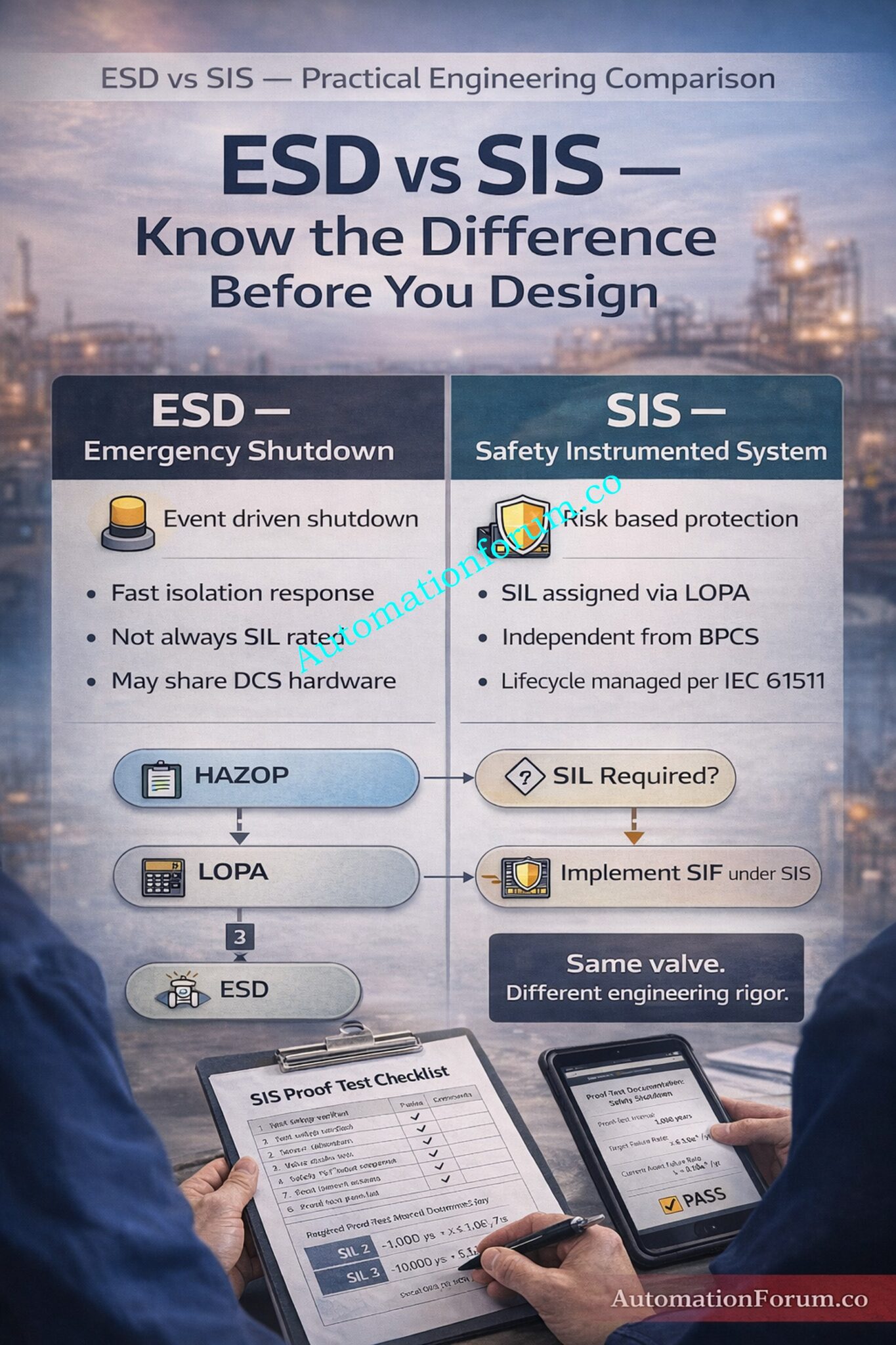 Difference Between ESD and SIS: Practical Guide with Real Industry Examples