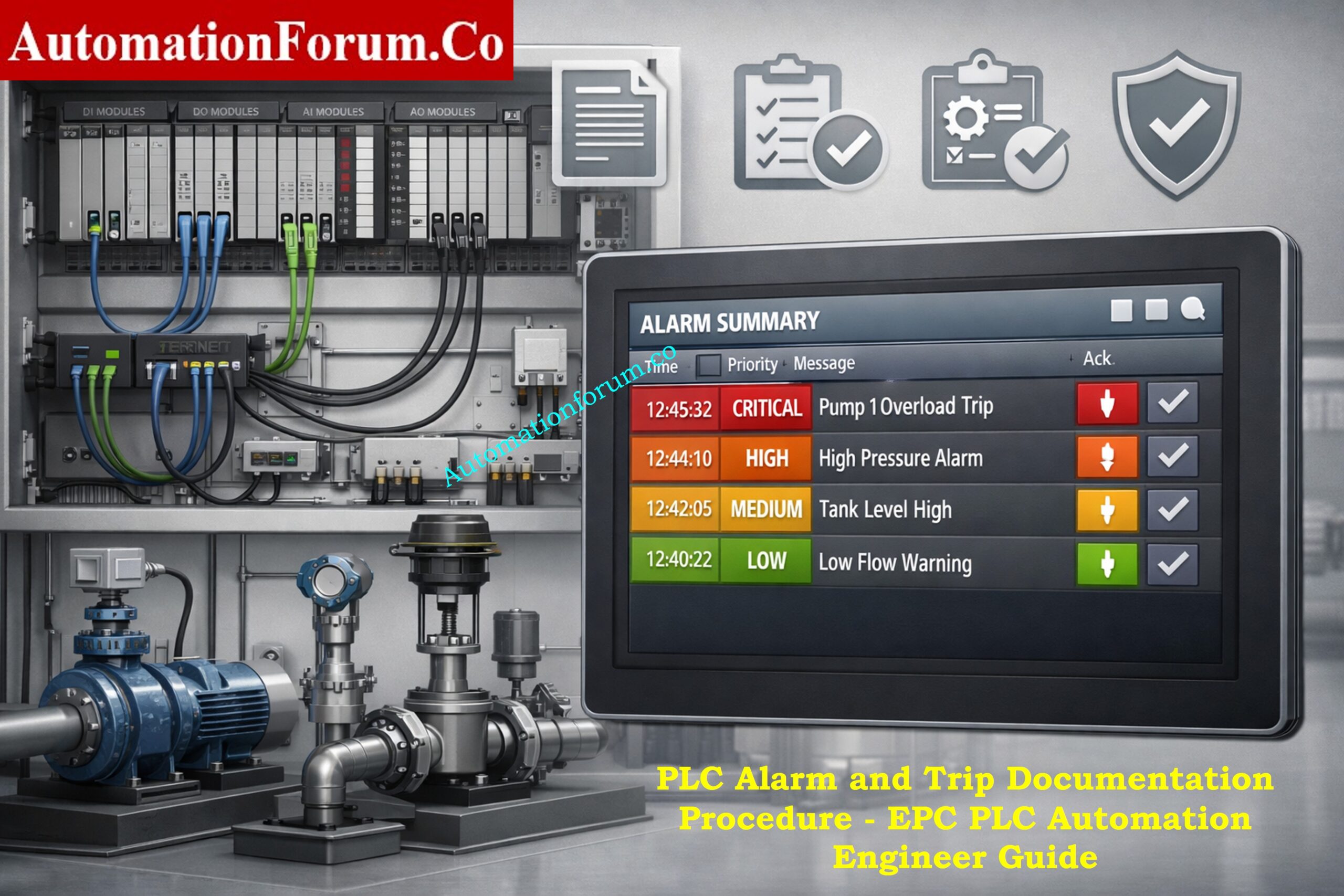 PLC Alarm and Trip Documentation Procedure – EPC PLC Automation Guide