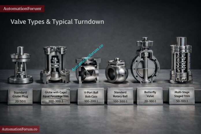 Rangeability vs Turndown Ratio in Control Valve Selection