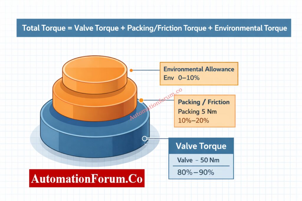Valve Actuator Sizing Calculator - Torque, Safety Factor & Gear Ratio Guide