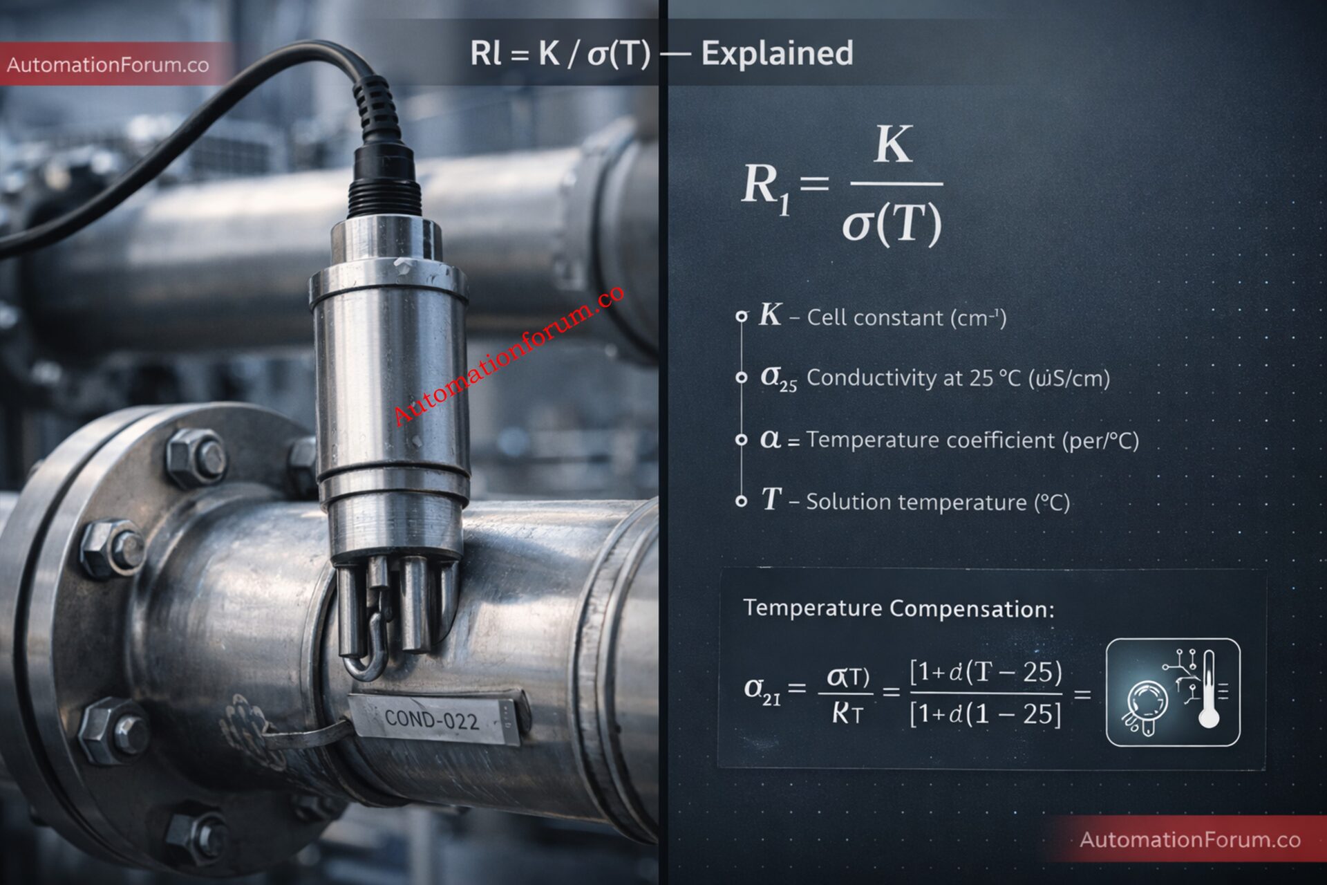 Conductivity Probe Resistance Calculator - Temperature-Compensated Tool