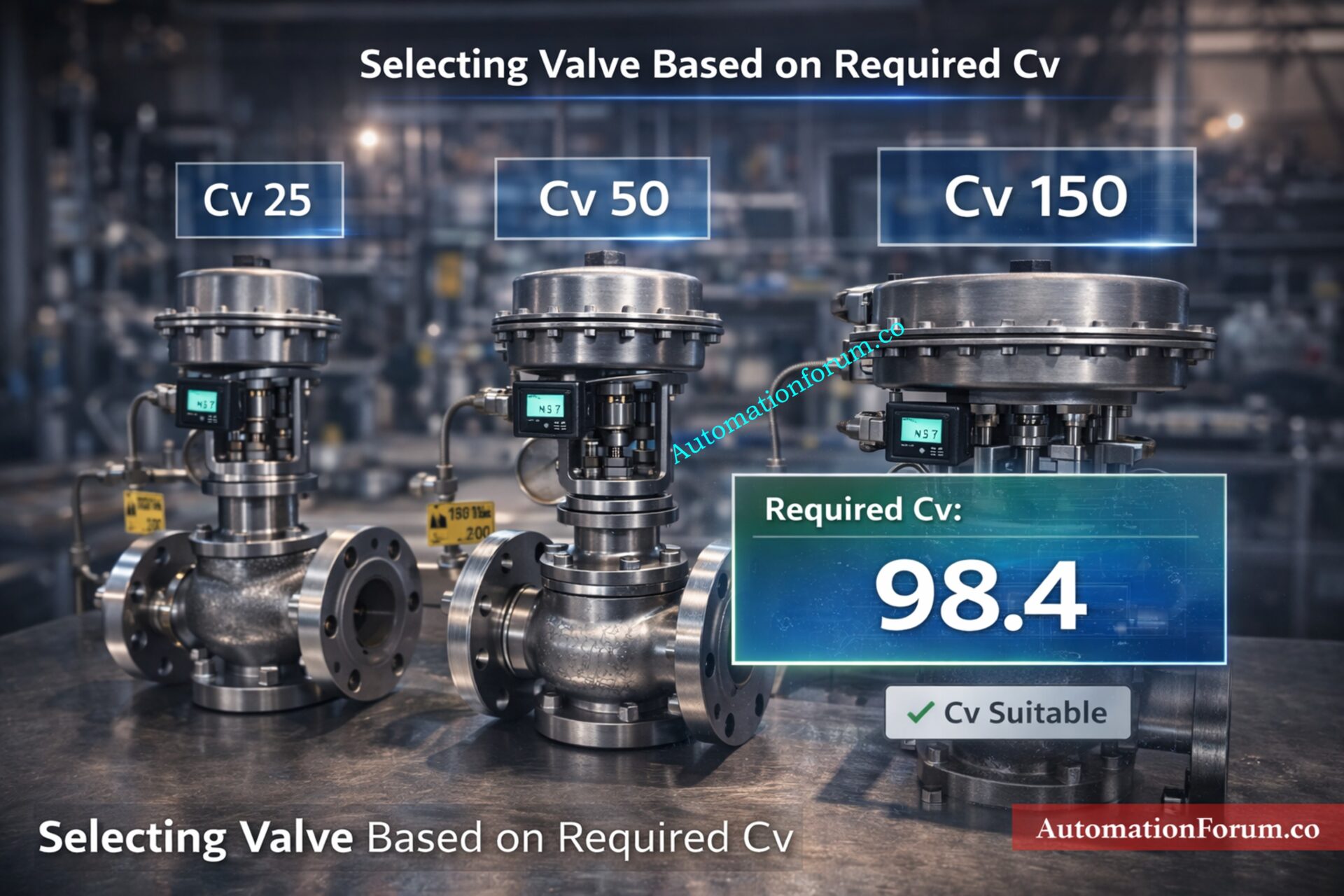 Control Valve Sizing Calculator – ISA S75.01 Cv Guide