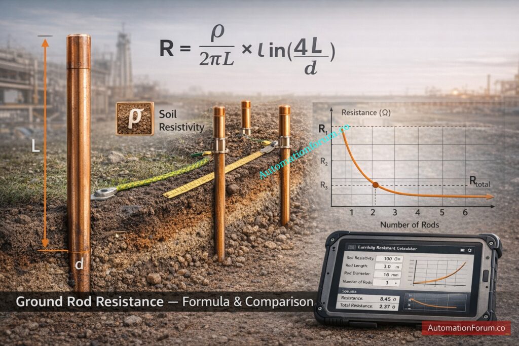 Instrument Earthing Calculator Guide | Ground Rod Resistance Calculation