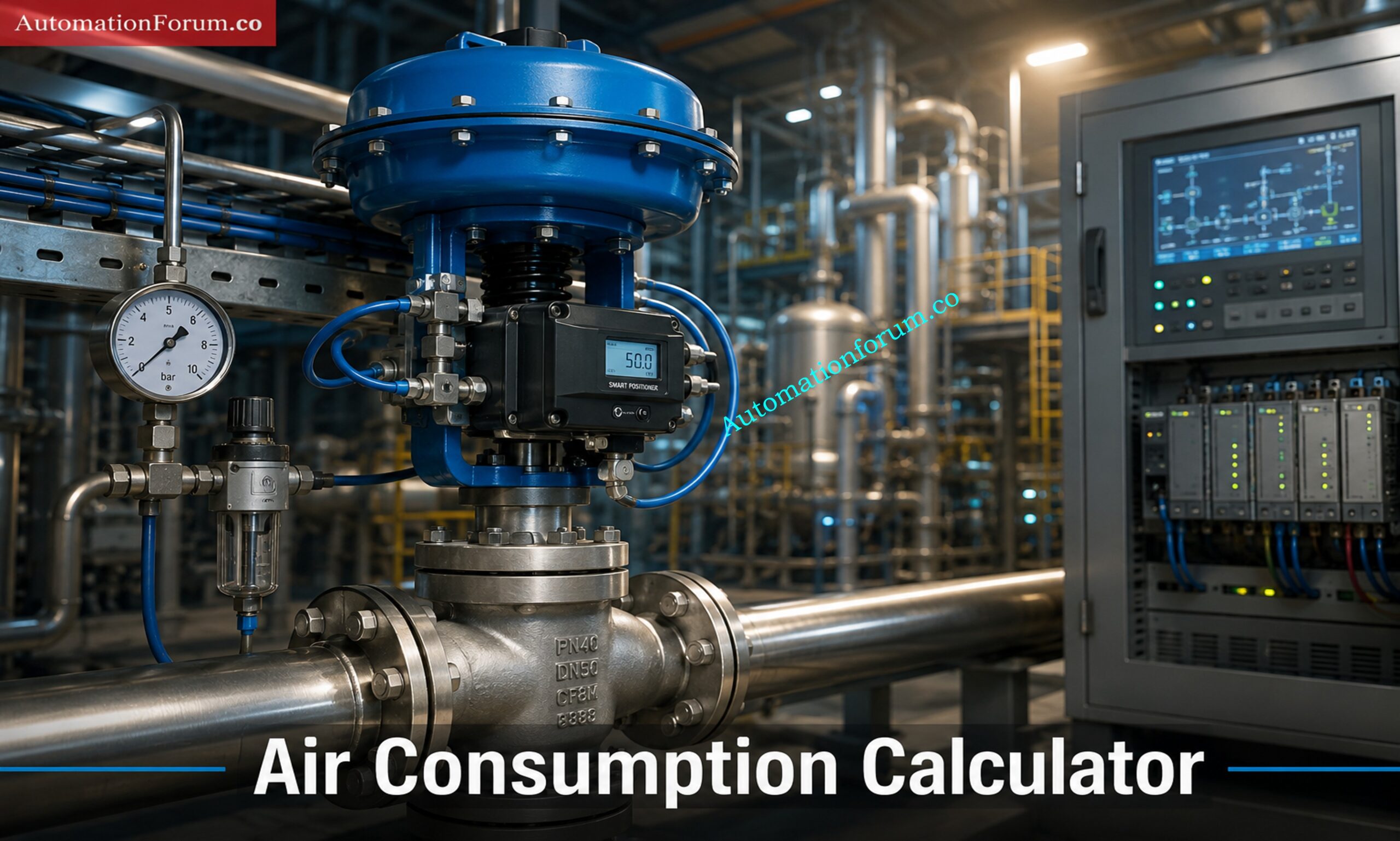 Air Consumption Calculator for Pneumatic Control Valve Actuators